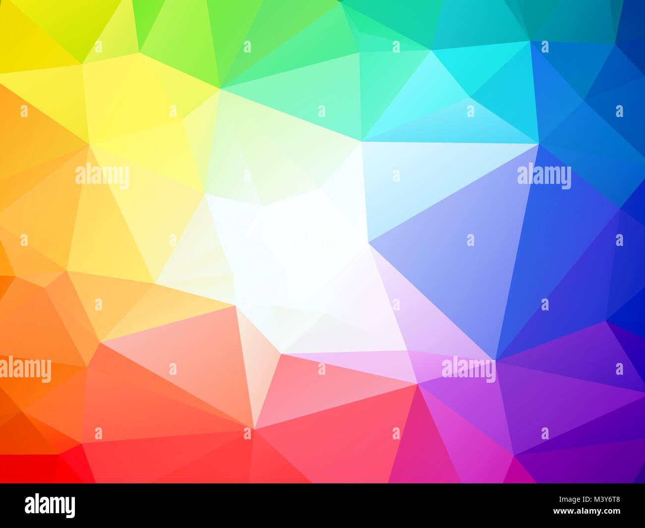 brightly colored triangular background with white center Stock Vector ...