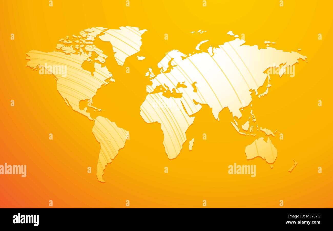 striped world map yellow background Stock Vector Image & Art - Alamy