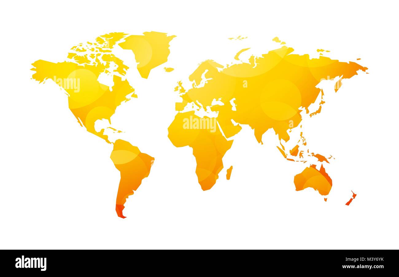 yellow world map Stock Vector Image & Art - Alamy