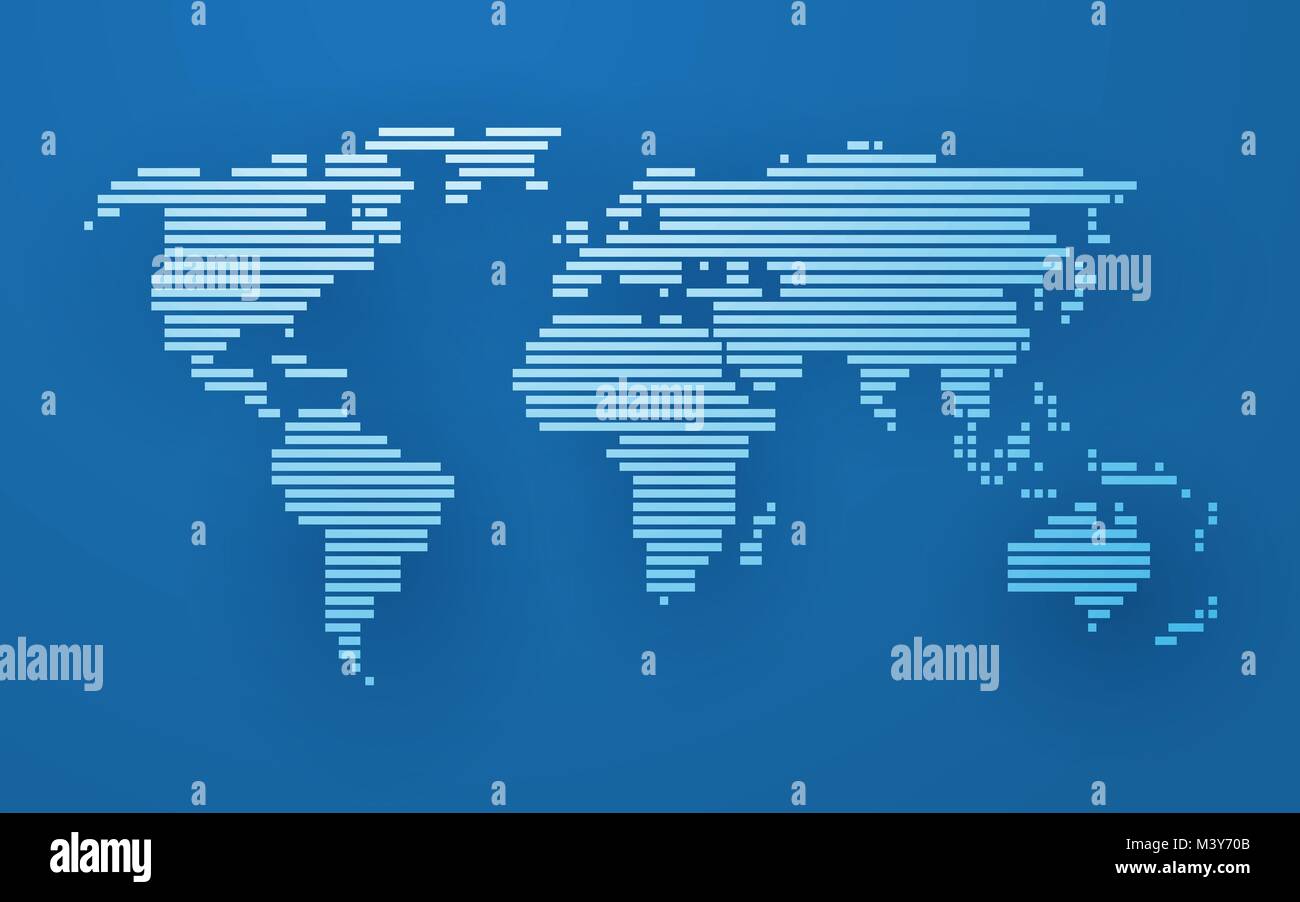 Simple world map hi-res stock photography and images - Alamy