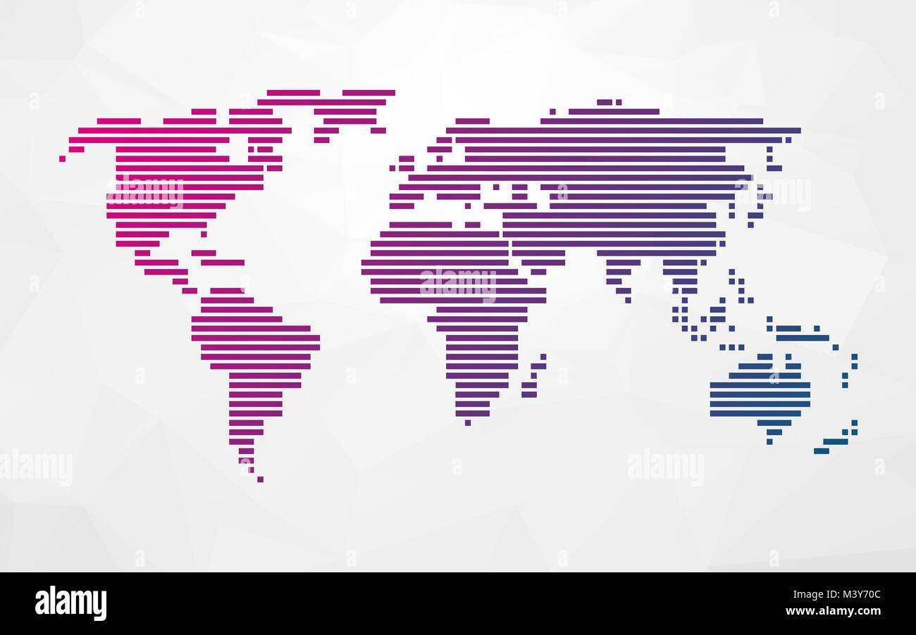 Simple world map hi-res stock photography and images - Alamy