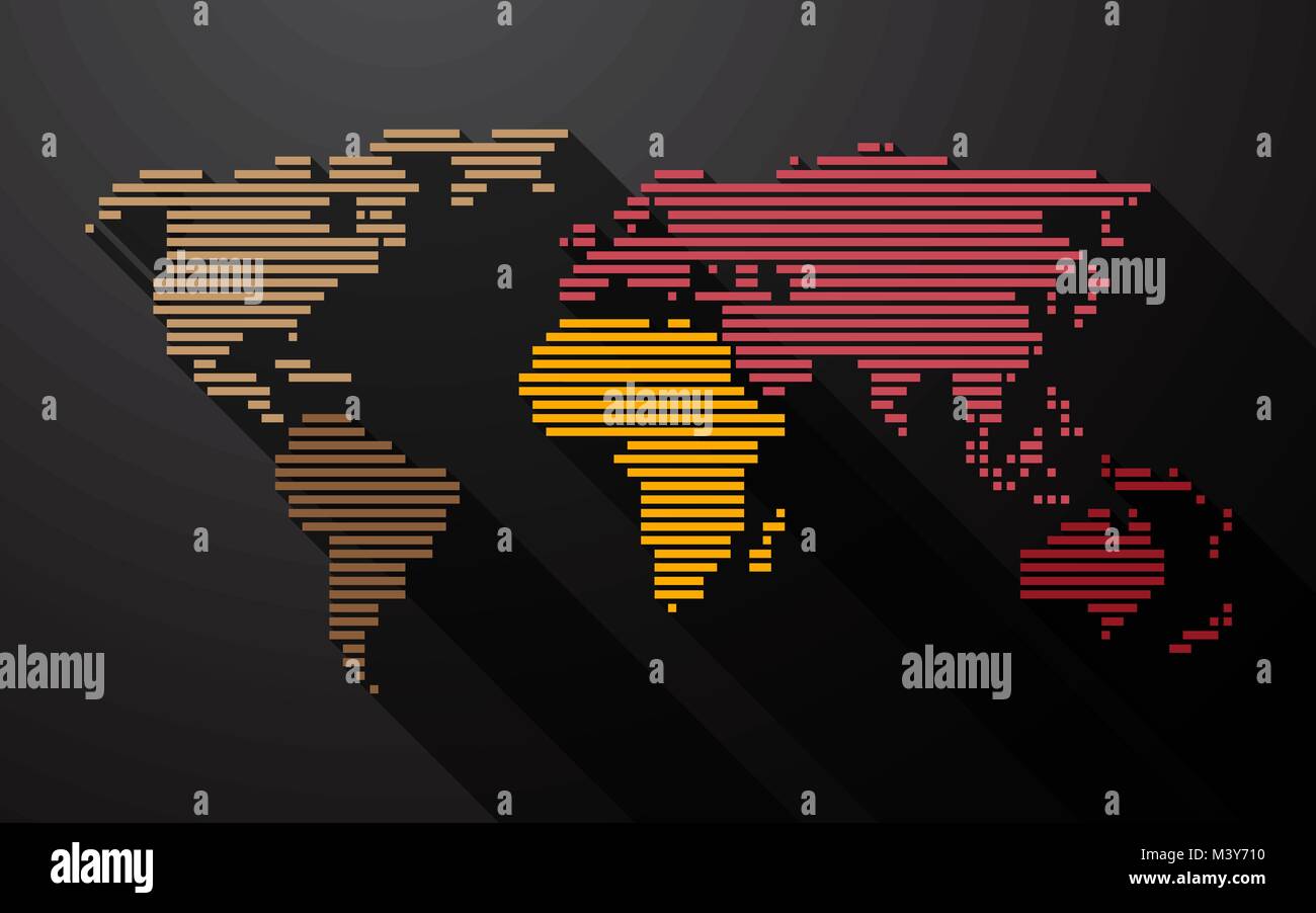 World map shadow in Stock Vector Images - Alamy