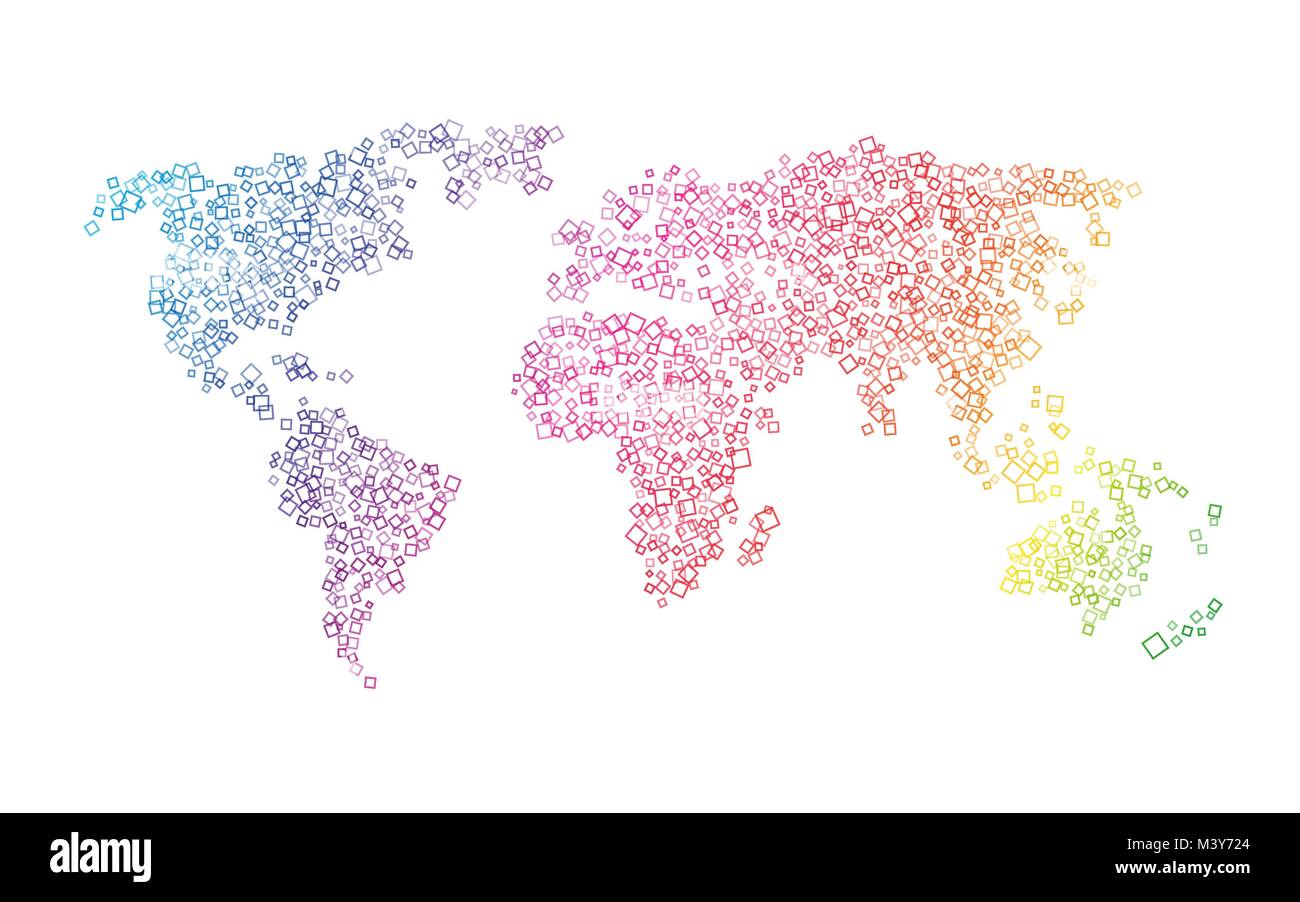 colorful map of the world Stock Vector Image & Art - Alamy