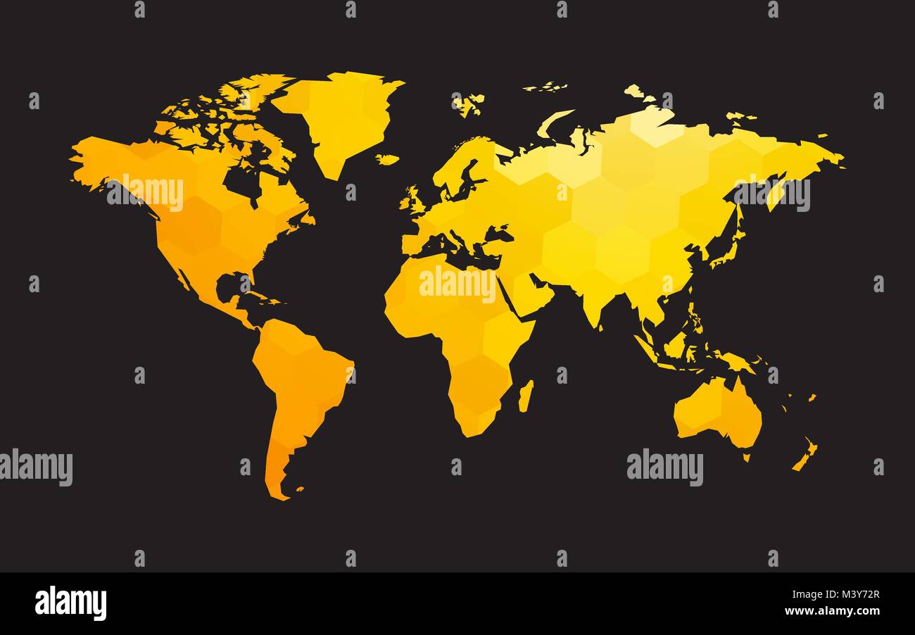 yellow world map Stock Vector Image & Art - Alamy