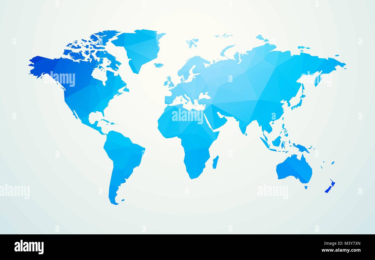 Blue world map mesh Stock Vector Images - Alamy