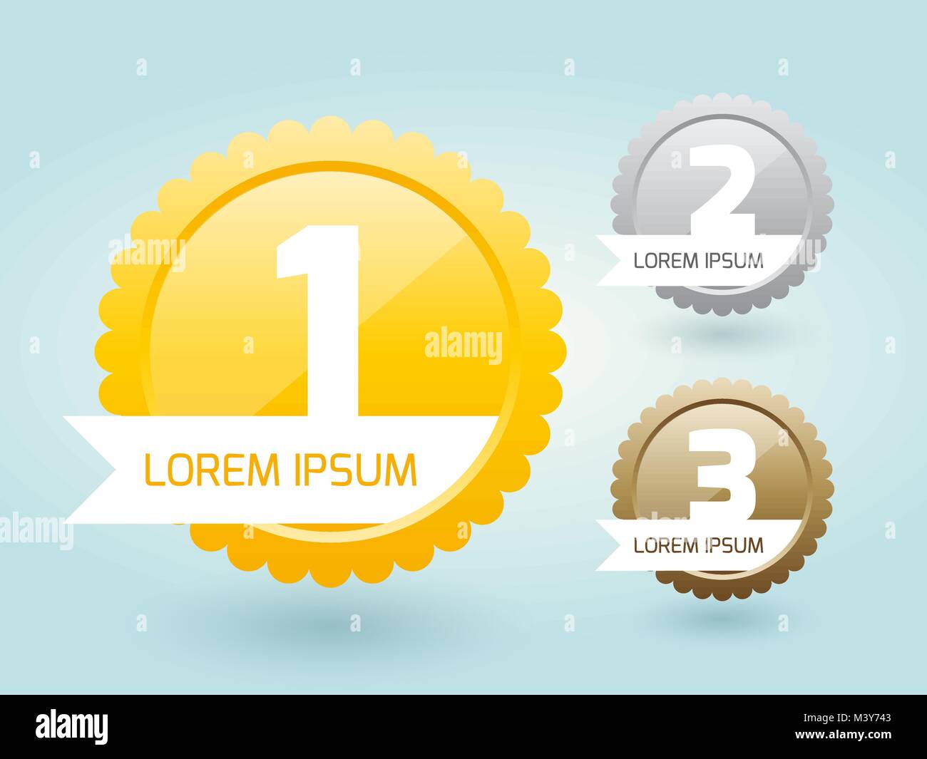 medals for the winners with a label or award Stock Vector Image & Art ...