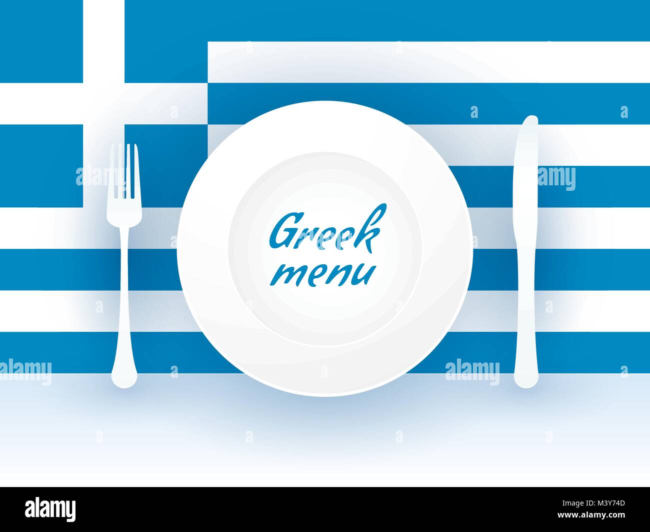 sign Greek menu with dishes and cutlery Stock Vector Image & Art - Alamy