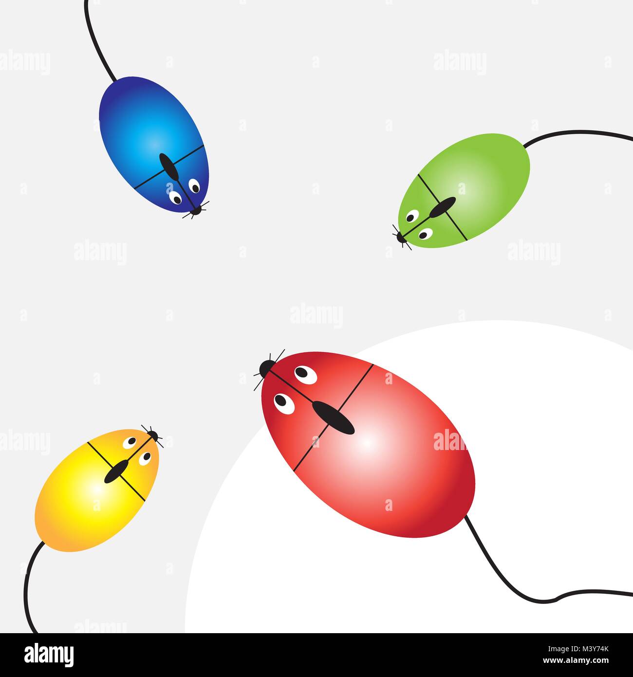 color computer mouse with eyes Stock Vector Image & Art - Alamy