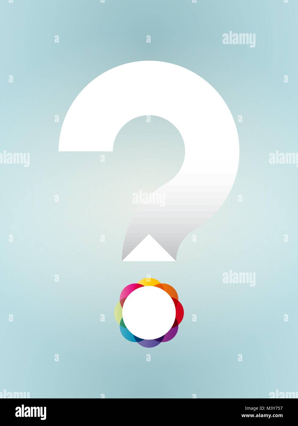 white question mark with colored dot Stock Vector Image & Art - Alamy