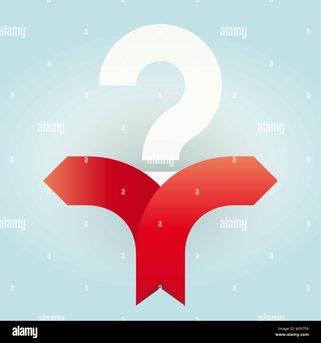 crossroads of arrows with a question mark as a decision Stock Vector ...