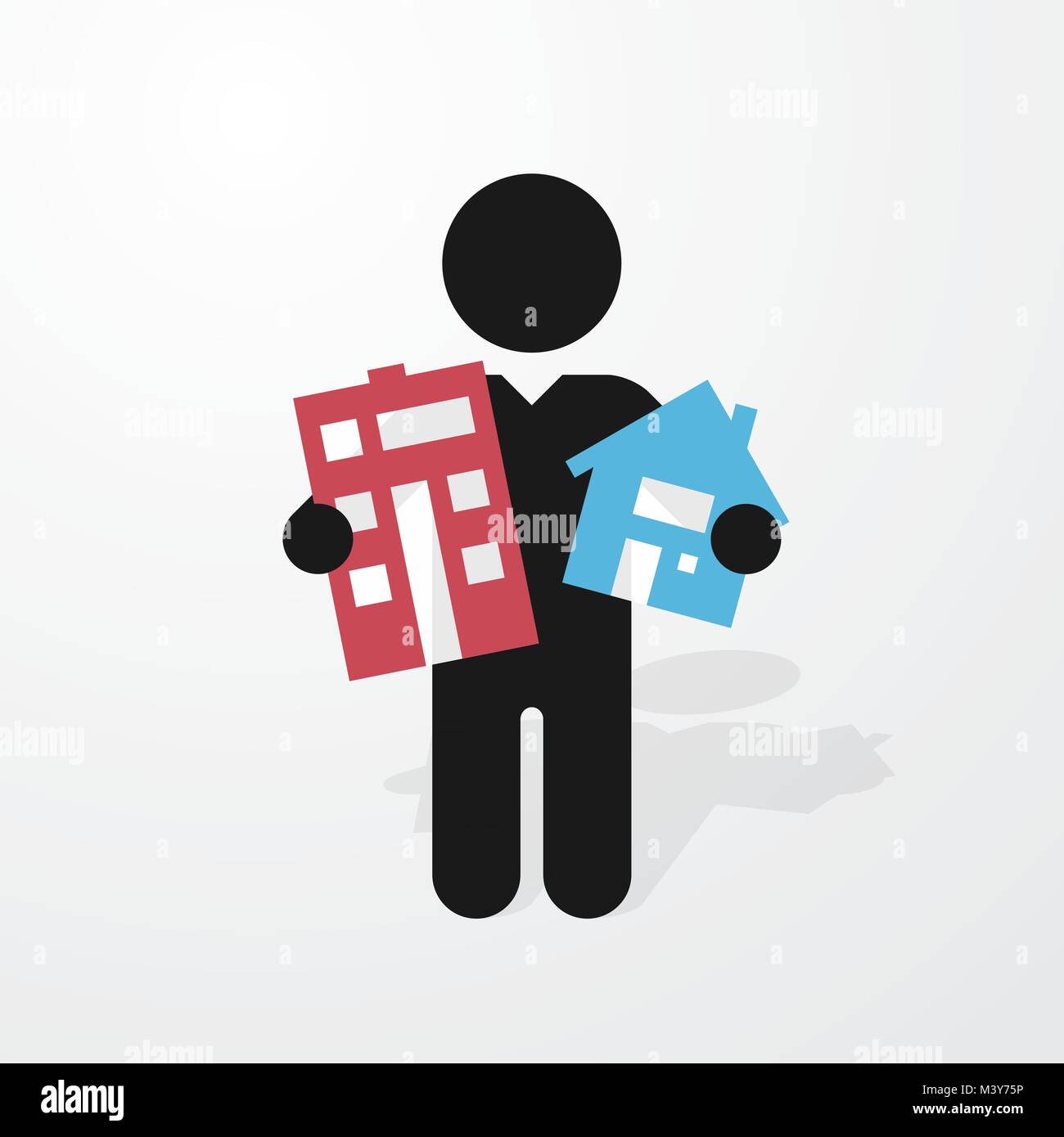 Pink apartment building Stock Vector Images - Alamy