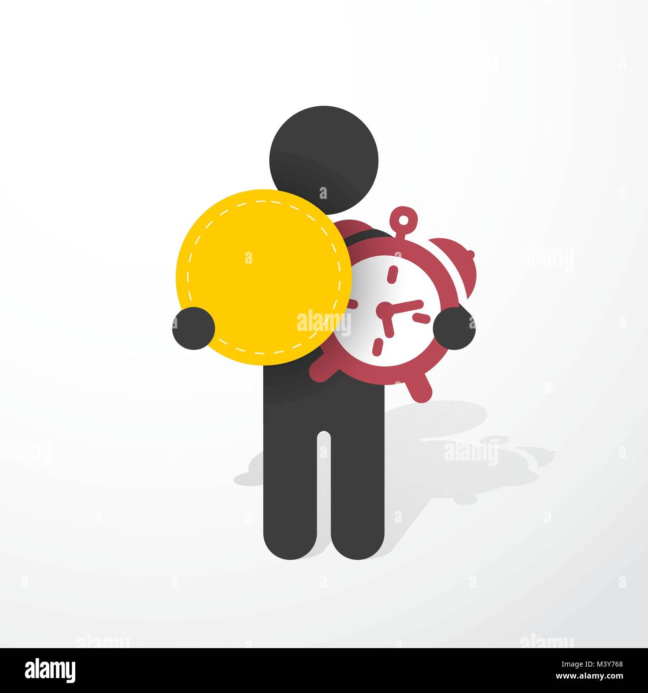 Alarm clock character vector vectors Stock Vector Images - Alamy