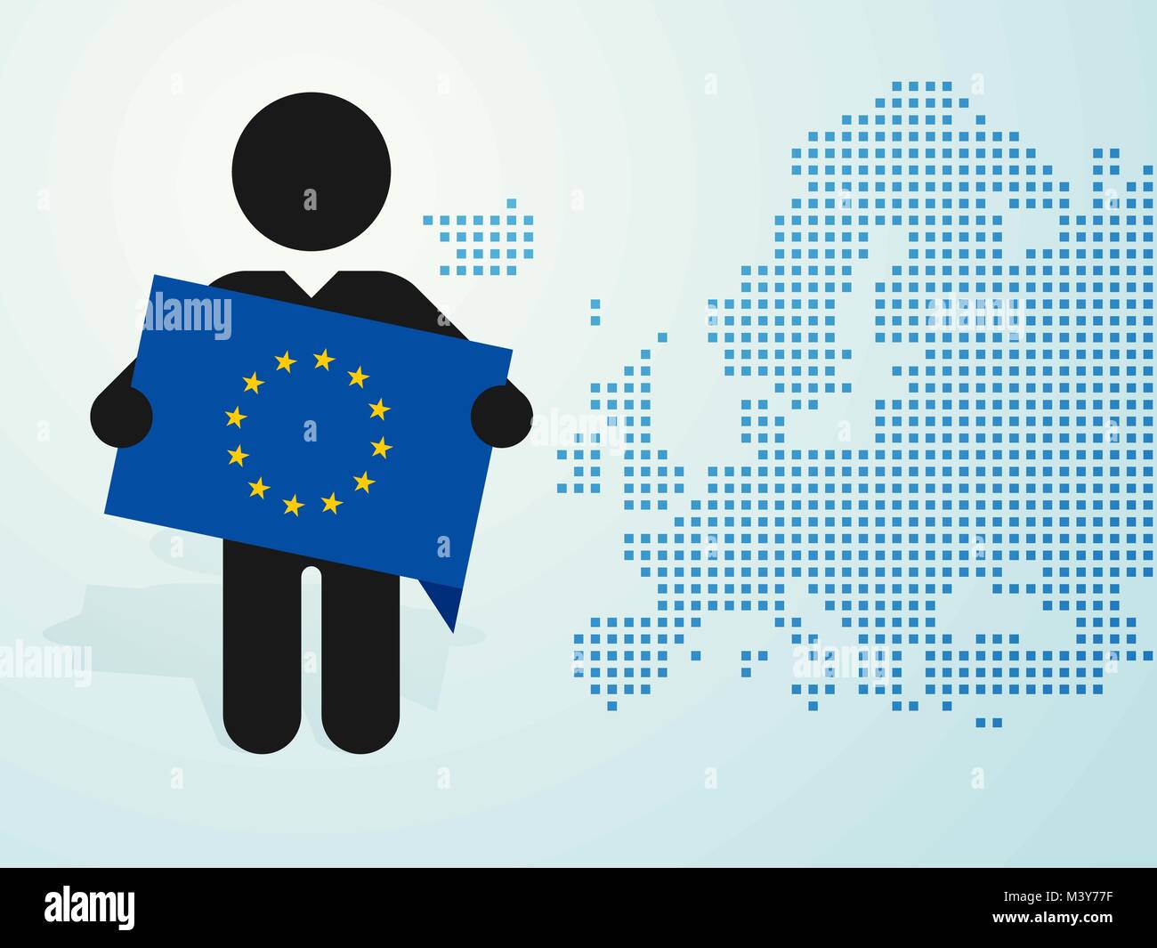 Map of europe and human figures Stock Vector Images - Alamy