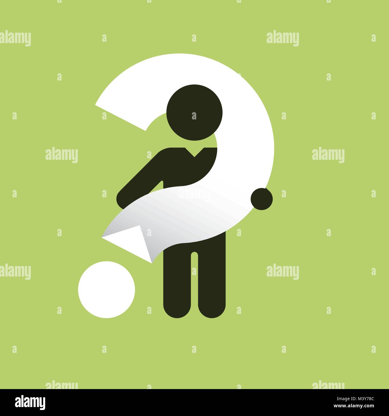 Silhouette question mark man hi-res stock photography and images - Alamy