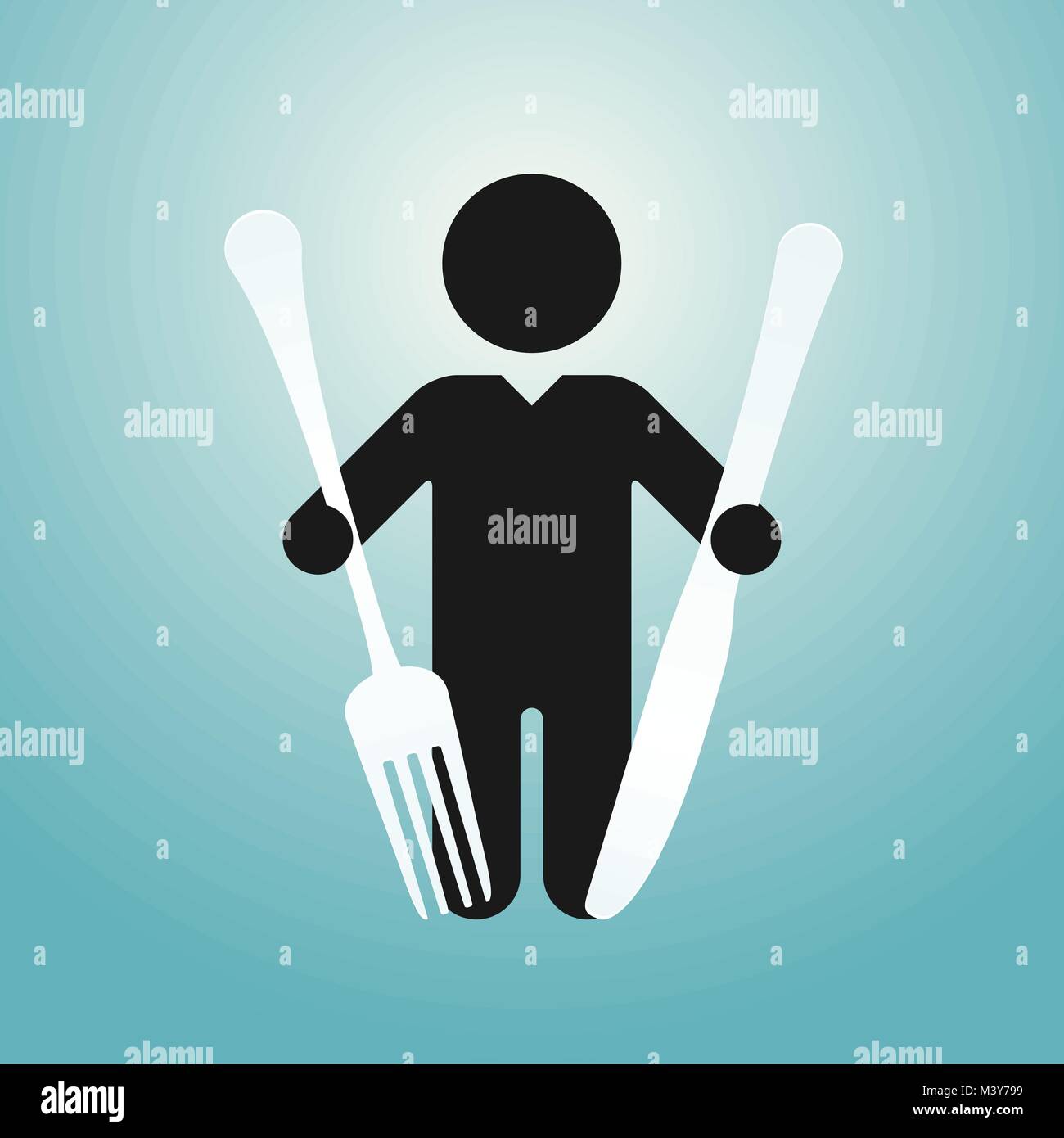 Man and knife and shadow Stock Vector Images - Alamy
