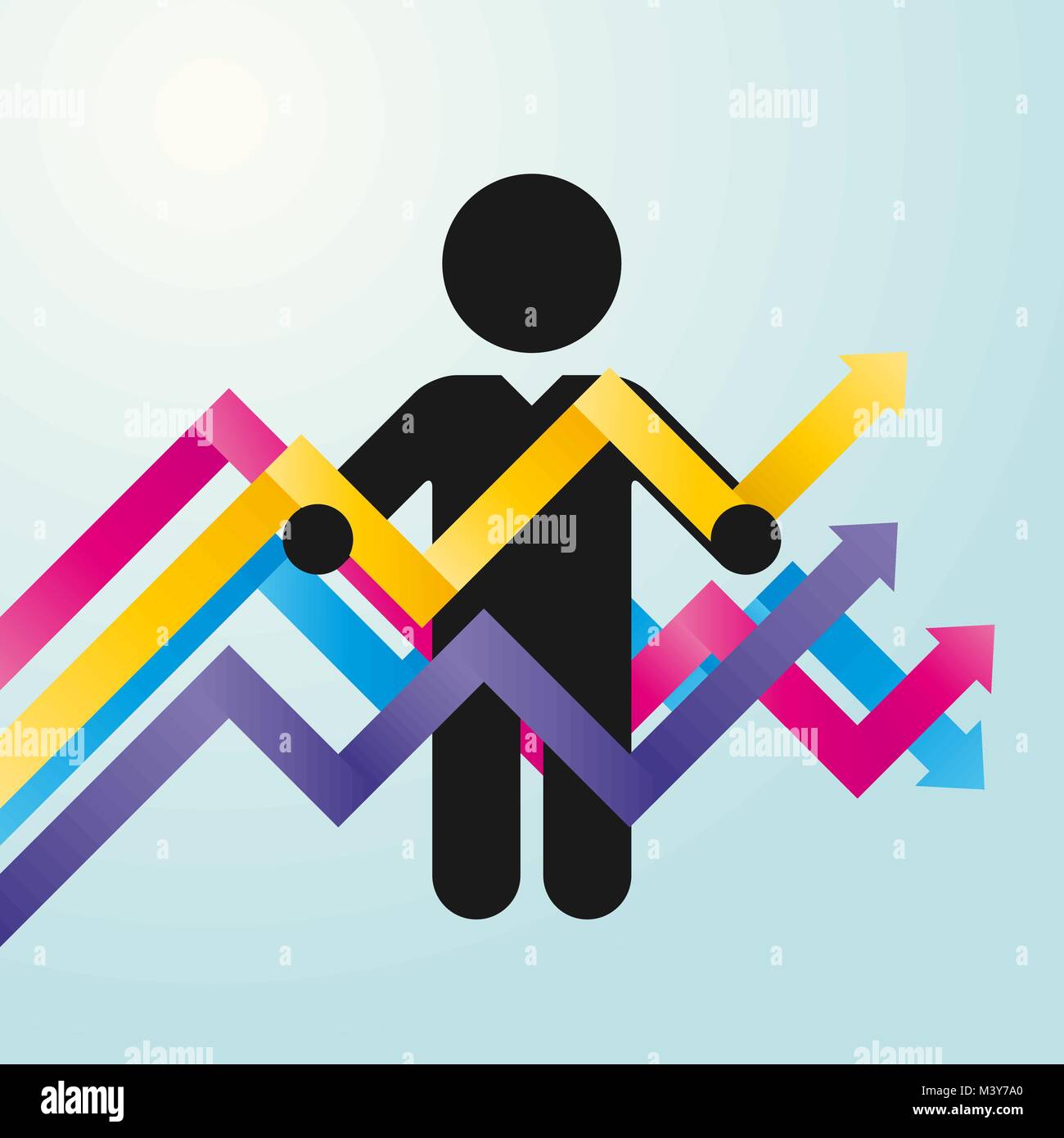 Colored line graph Stock Vector Images - Alamy