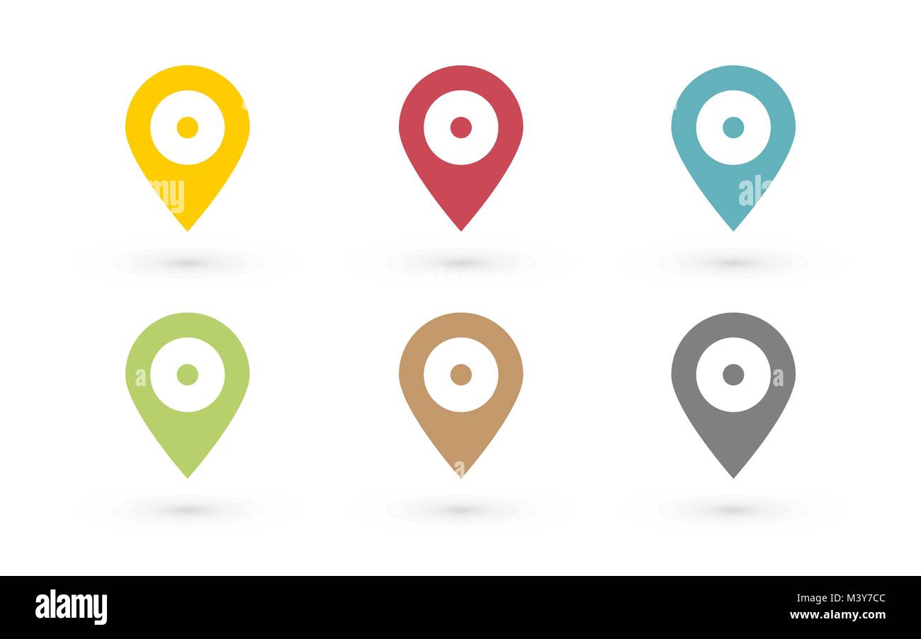 Map red dot Stock Vector Images - Alamy