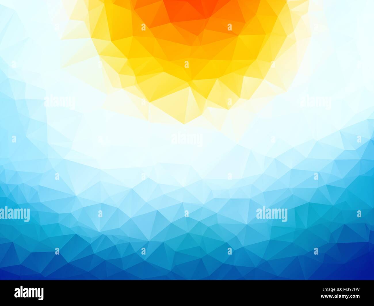 sun over the ocean triangular background Stock Vector Image & Art - Alamy