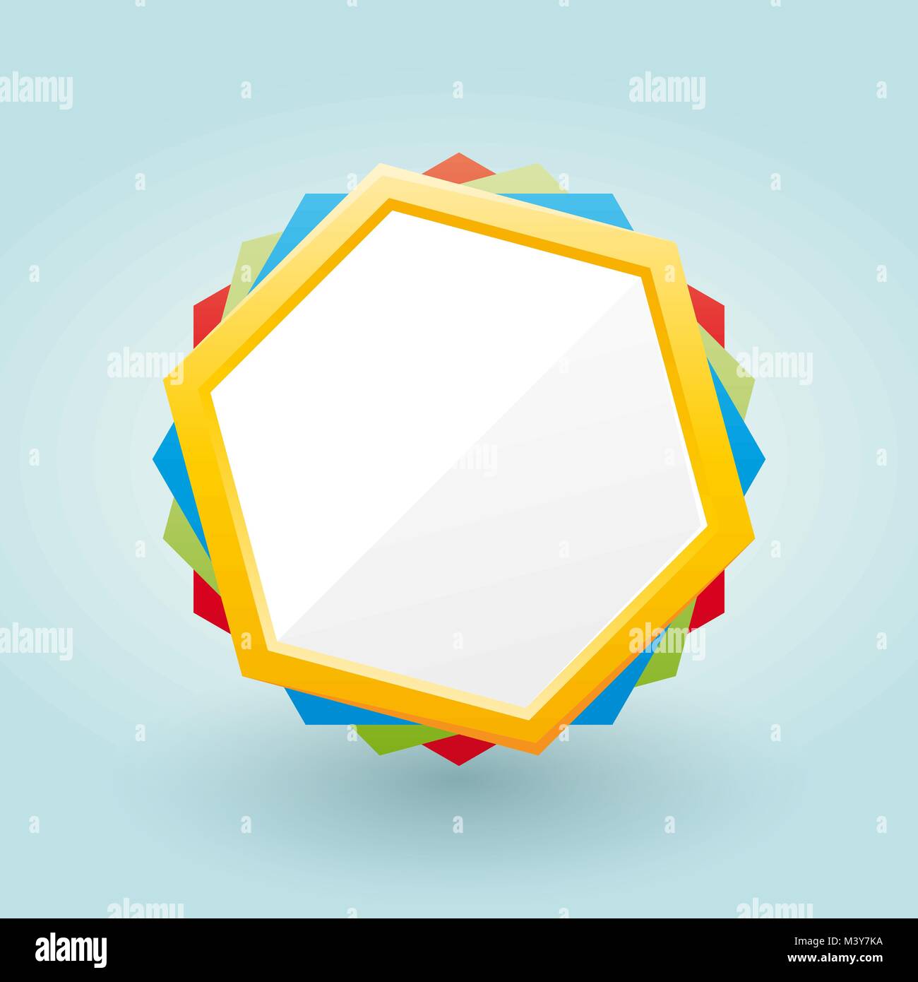colored frame in the shape of hexa Stock Vector Image & Art - Alamy