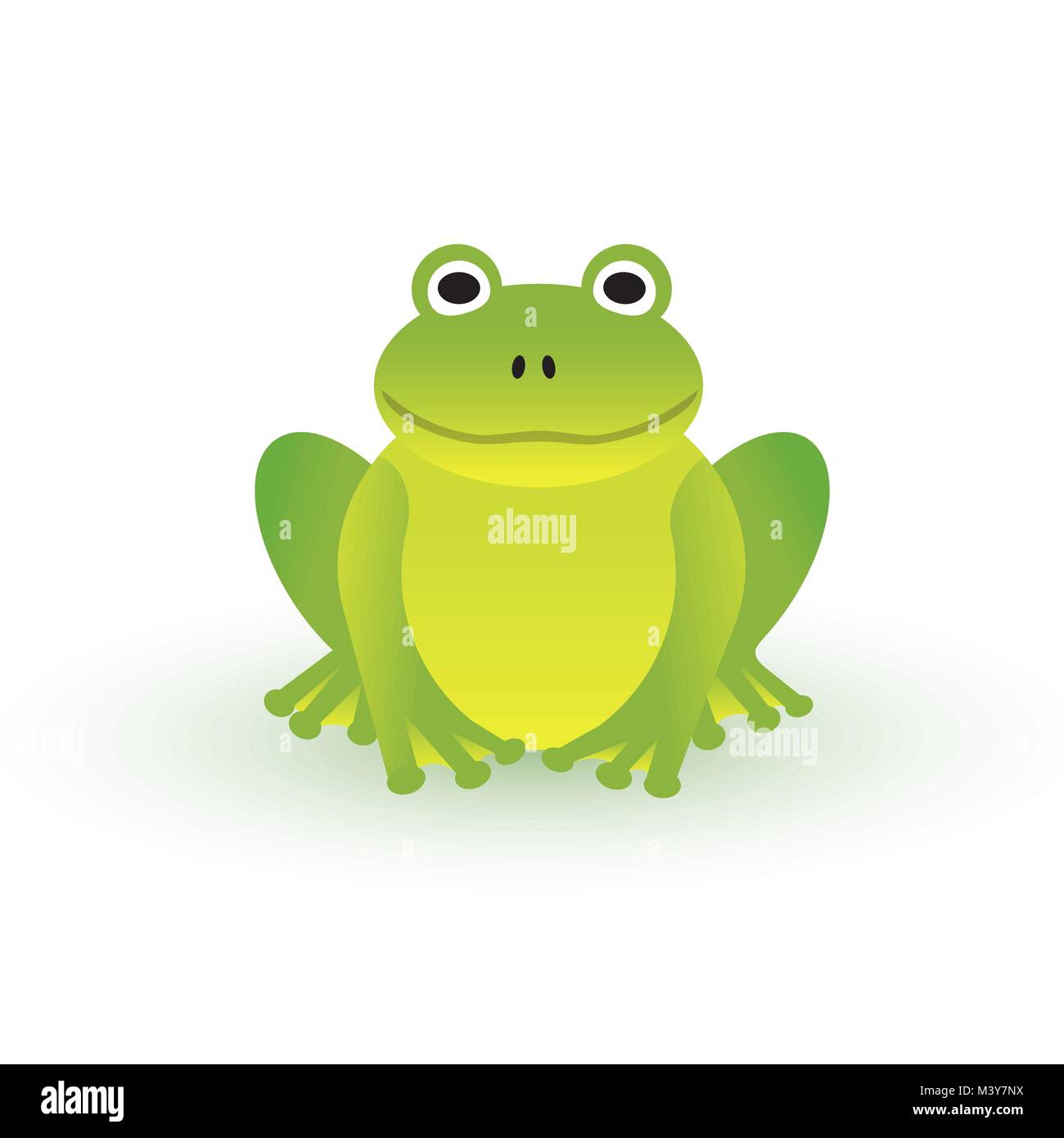 Frog sitting on green Stock Vector Images - Alamy