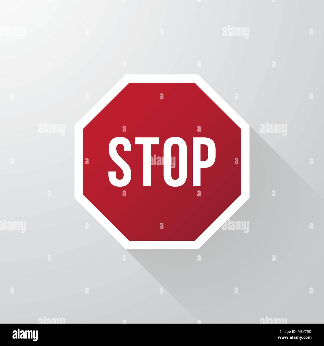 Stop sign with long shadows Stock Vector Image & Art - Alamy