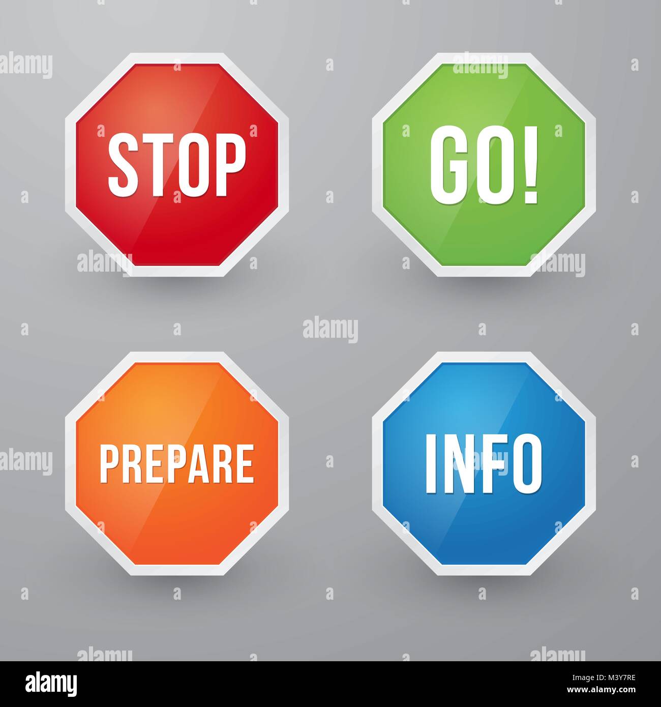 Stop go traffic signs Stock Vector Images - Alamy