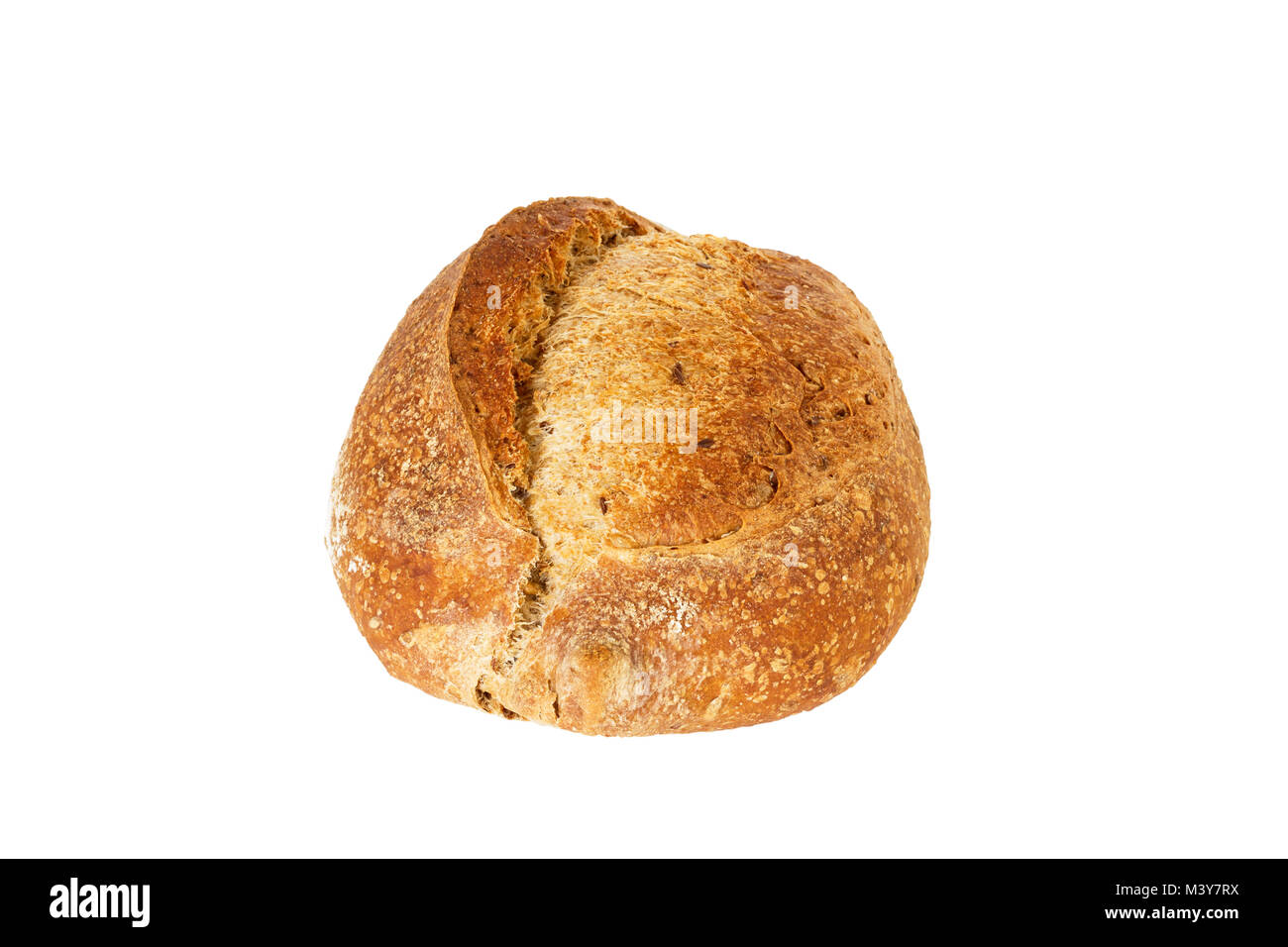 Appetizing crunchy crust bread isolated on white background Stock Photo ...