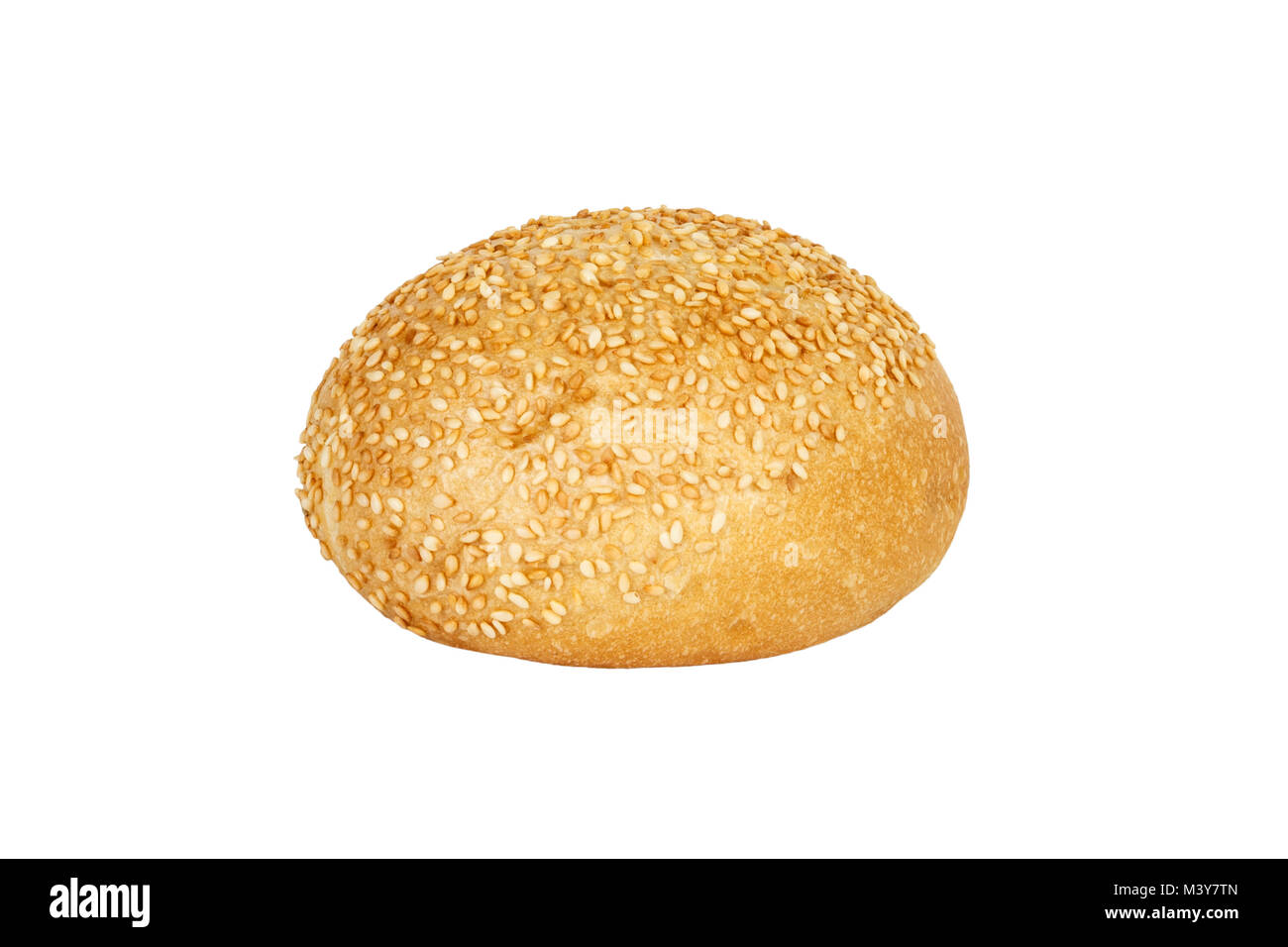 Sesame sandwich bun isolated on white background Stock Photo - Alamy