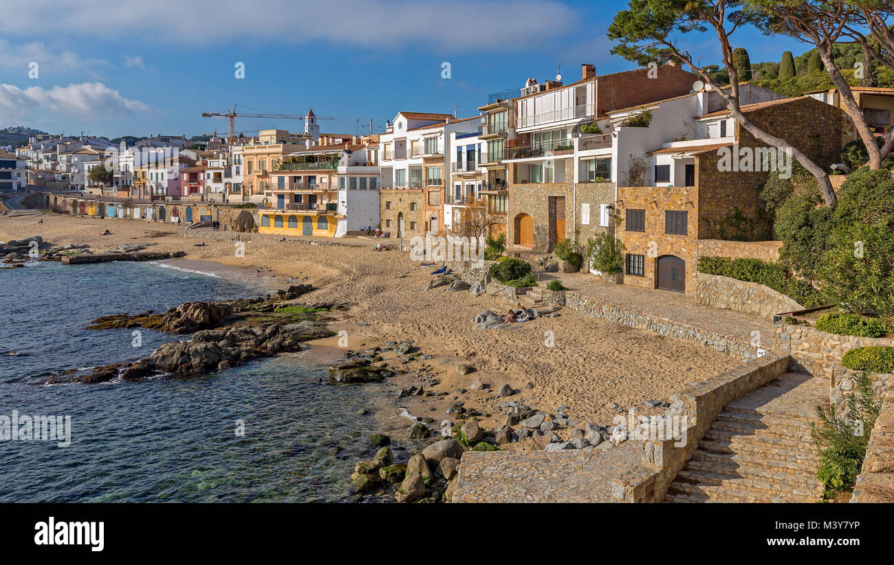 Village Calella de Palafrugell (Costa Brava, Spain) in wintertime Stock ...