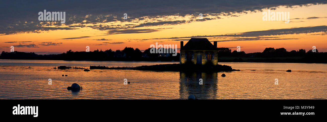 France, Morbihan, Etel River, ile de Saint Cado (Saint Cado's Island ...