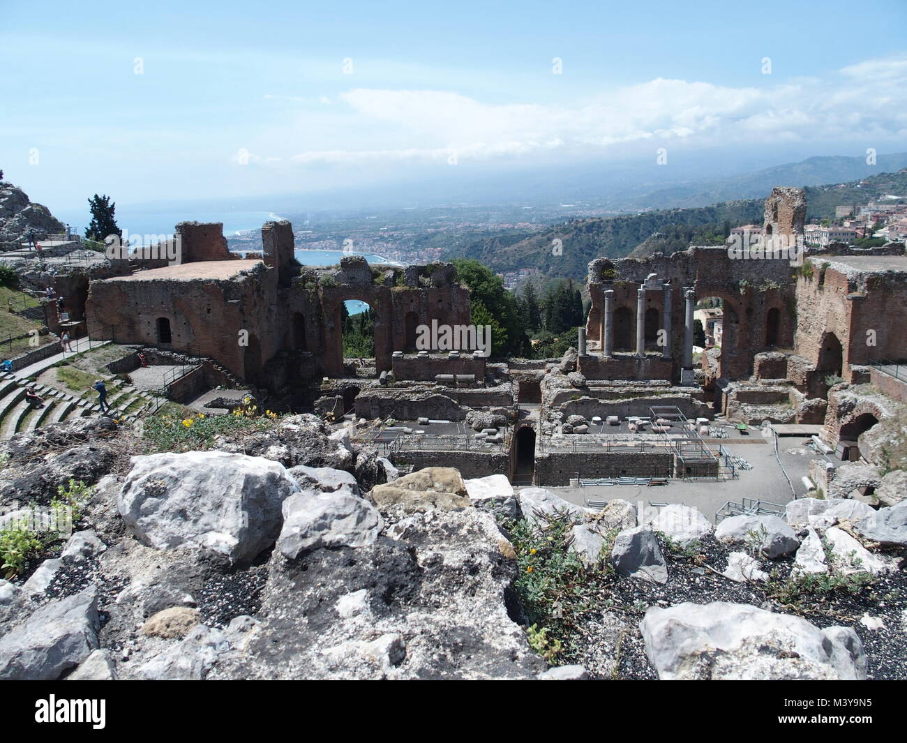 TAORMINA, SICILY ITALY on MAY 2016: Ruins of ancient greek and roman ...