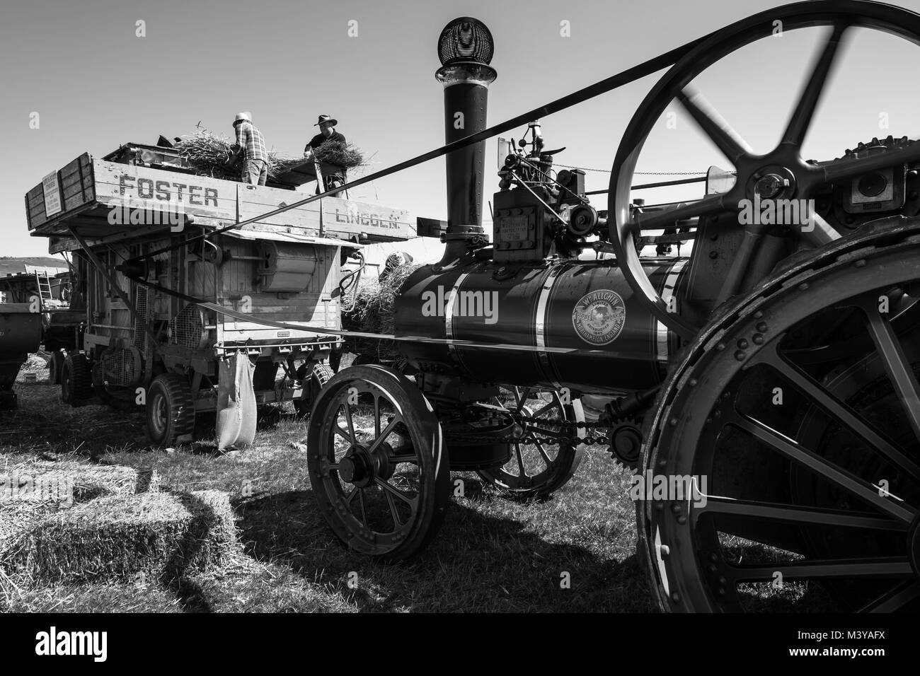 Vintage traction engine Black and White Stock Photos & Images - Alamy