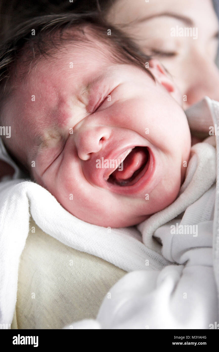 portrait of a crying baby Stock Photo - Alamy