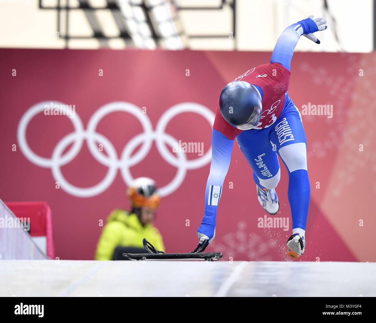 Pyeongchang, South Korea. 13th Feb, 2018. Adam Edelman (ISR). Skeleton ...