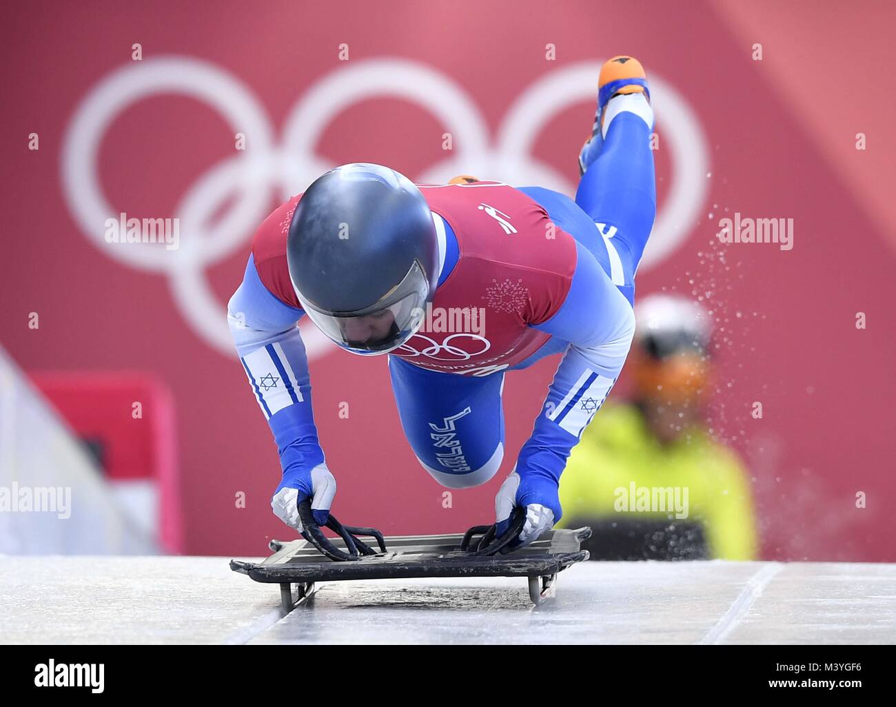 Pyeongchang, South Korea. 13th Feb, 2018. Adam Edelman (ISR). Skeleton ...
