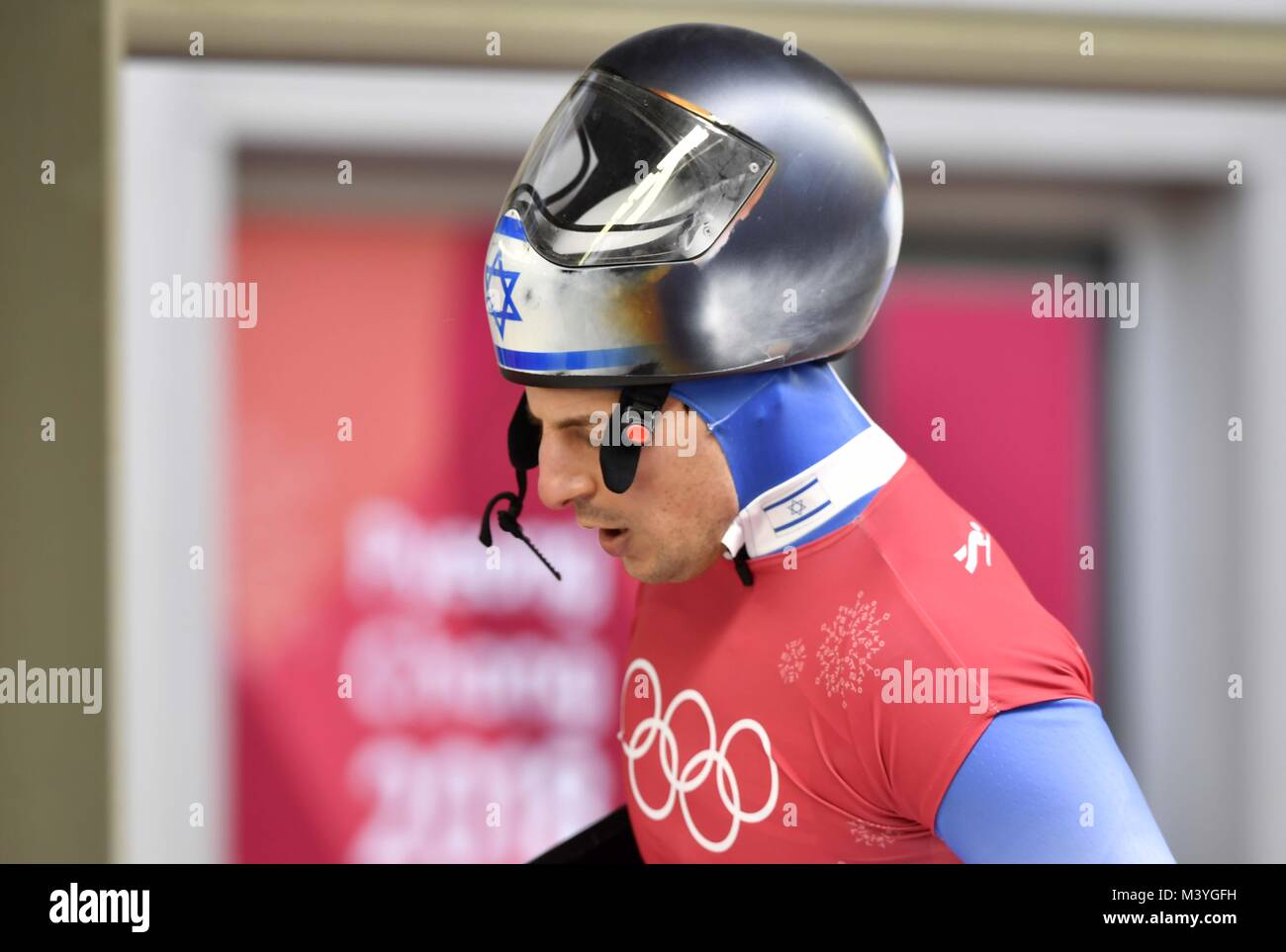Pyeongchang, South Korea. 13th Feb, 2018. Adam Edelman (ISR). Skeleton ...