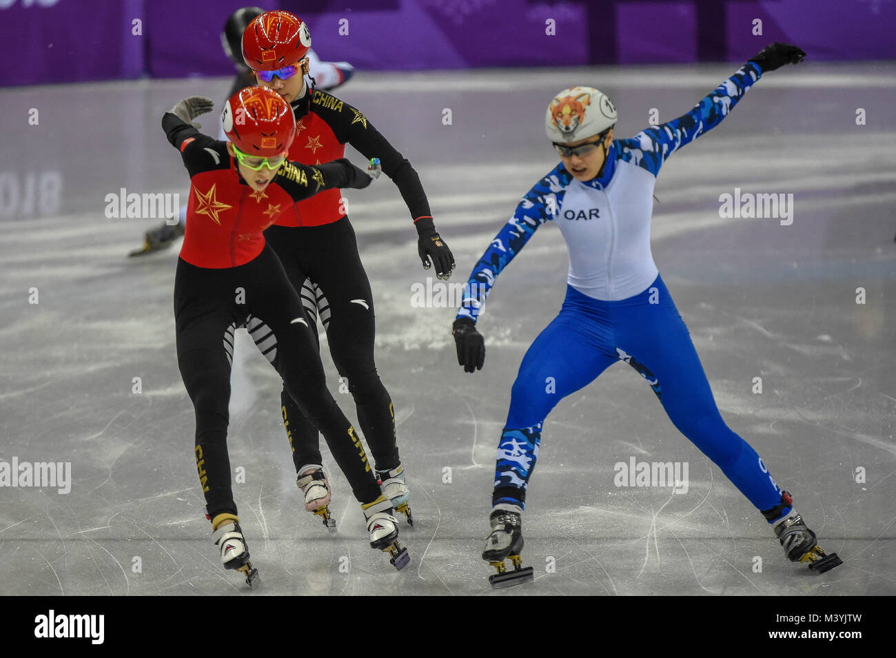 Pyeongchang, South Korea. February 13, 2018: Fan Kexin of Â China ...