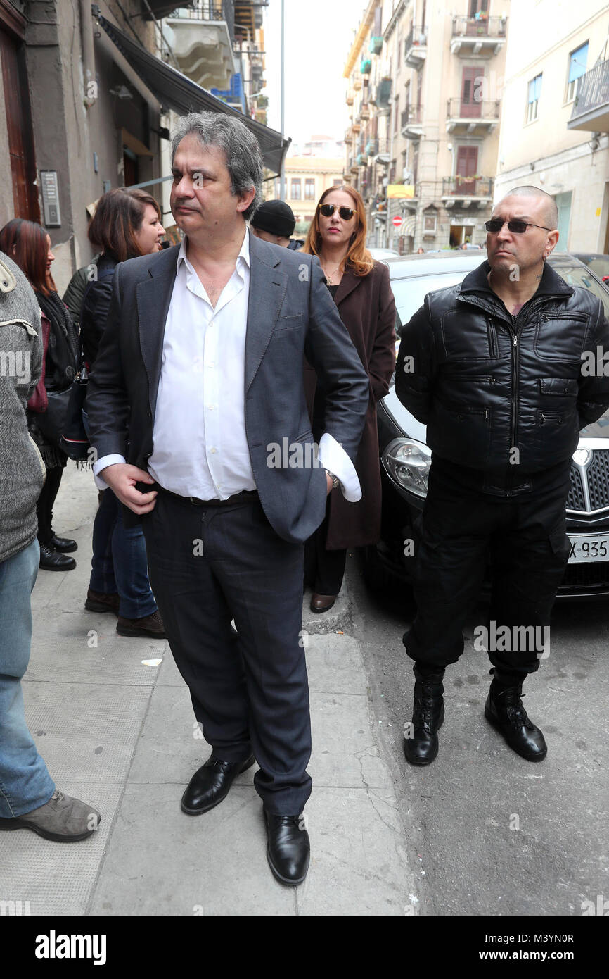 Palermo, Roberto Fiore, leader of Forza Nuova in the Palermo branch of ...