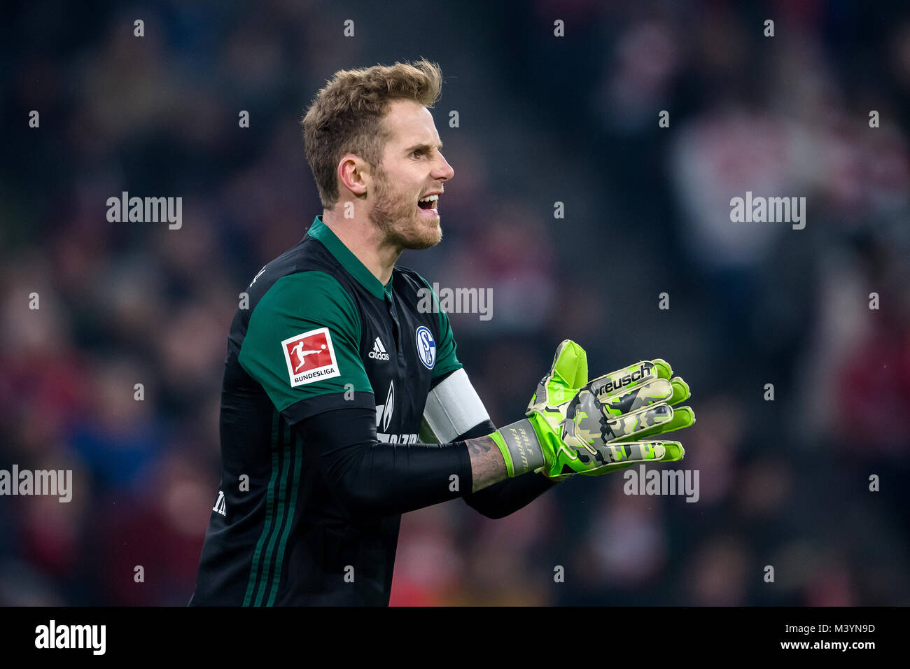 Munich, Germany. 10th Feb, 2018. Schalke 04's goalkeeper Ralf Faehrmann ...
