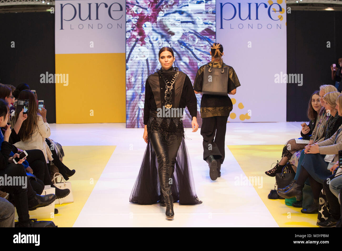 Pure London A/W 2018/19 fashion catwalk show, Olympia, London, UK ...