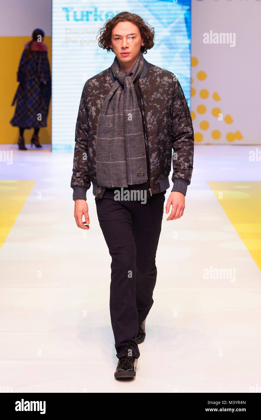 Model wears Turkish brands: Jacket by Into, trousers by Avva, and scarf ...