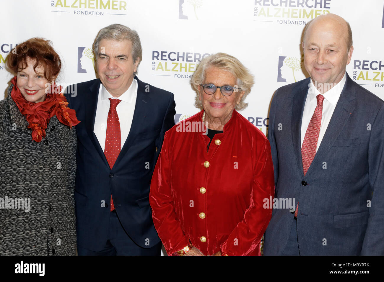 Paris, France. 12th Feb, 2018. Actress Agathe Natanson, Professor Bruno ...