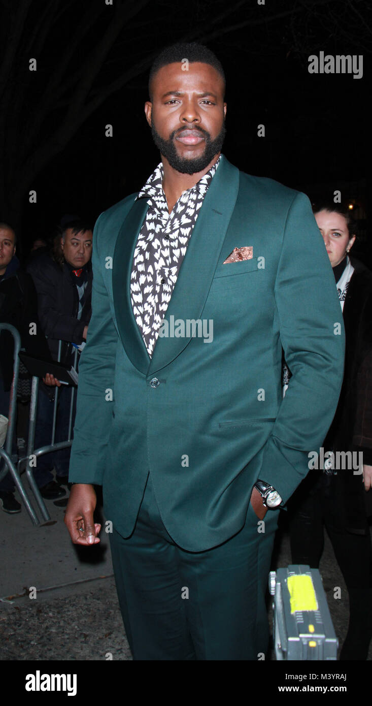 NEW YORK, NY February 12, 2018: Winston Duke attend Marvel Studios ...