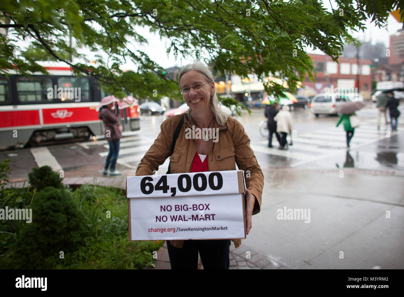 Creator of the Save Kensington Market petition Dominique Russell holds ...
