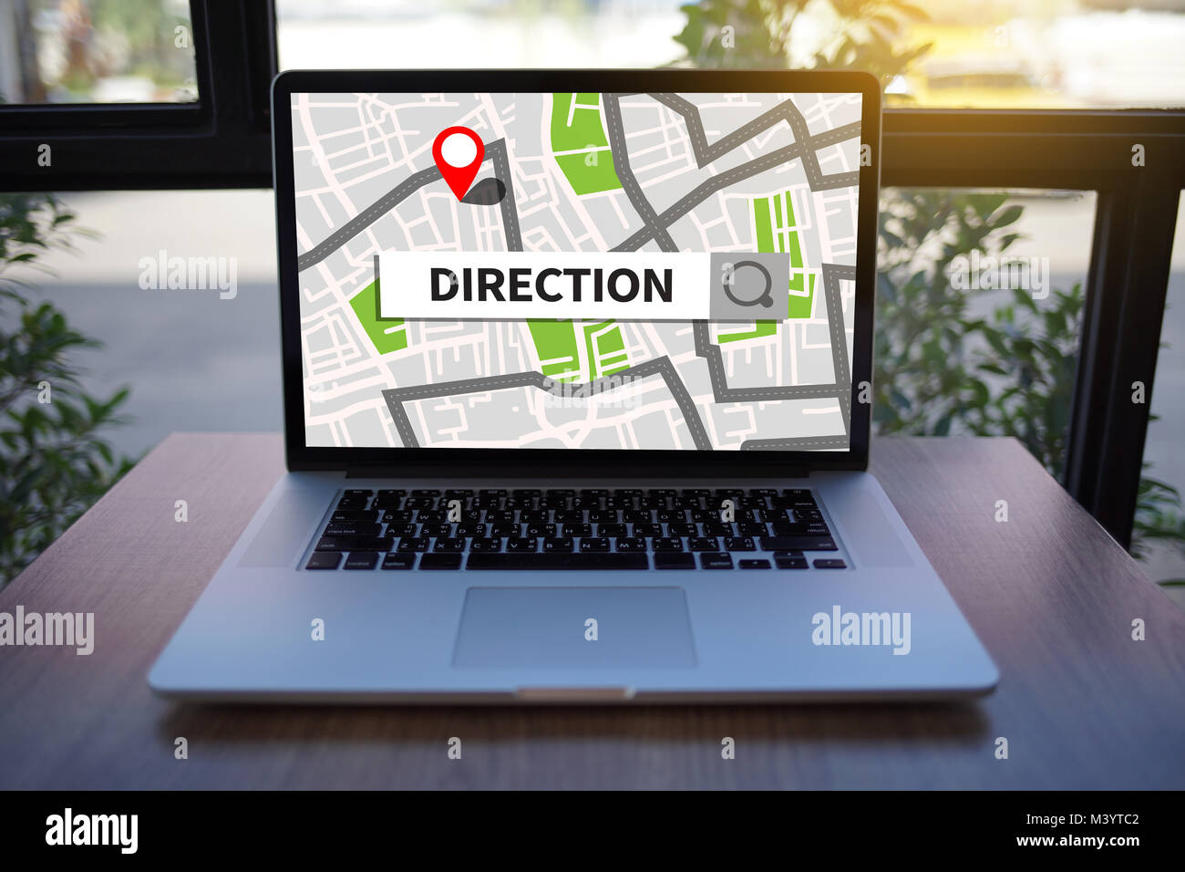 GPS Map to Route Destination network connection Location Street Map ...