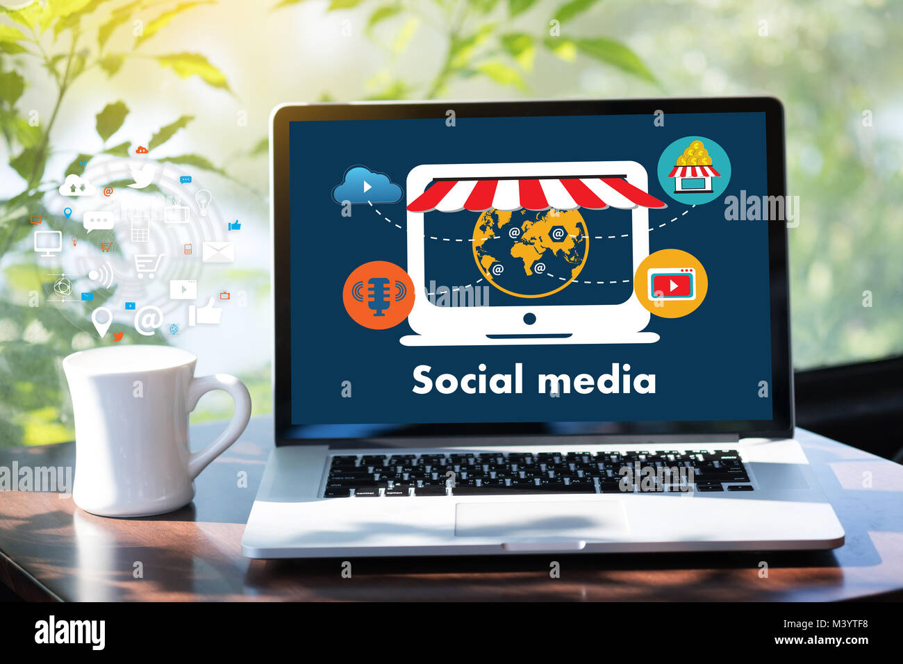 Networking chat Communication Online Social media social network Stock ...