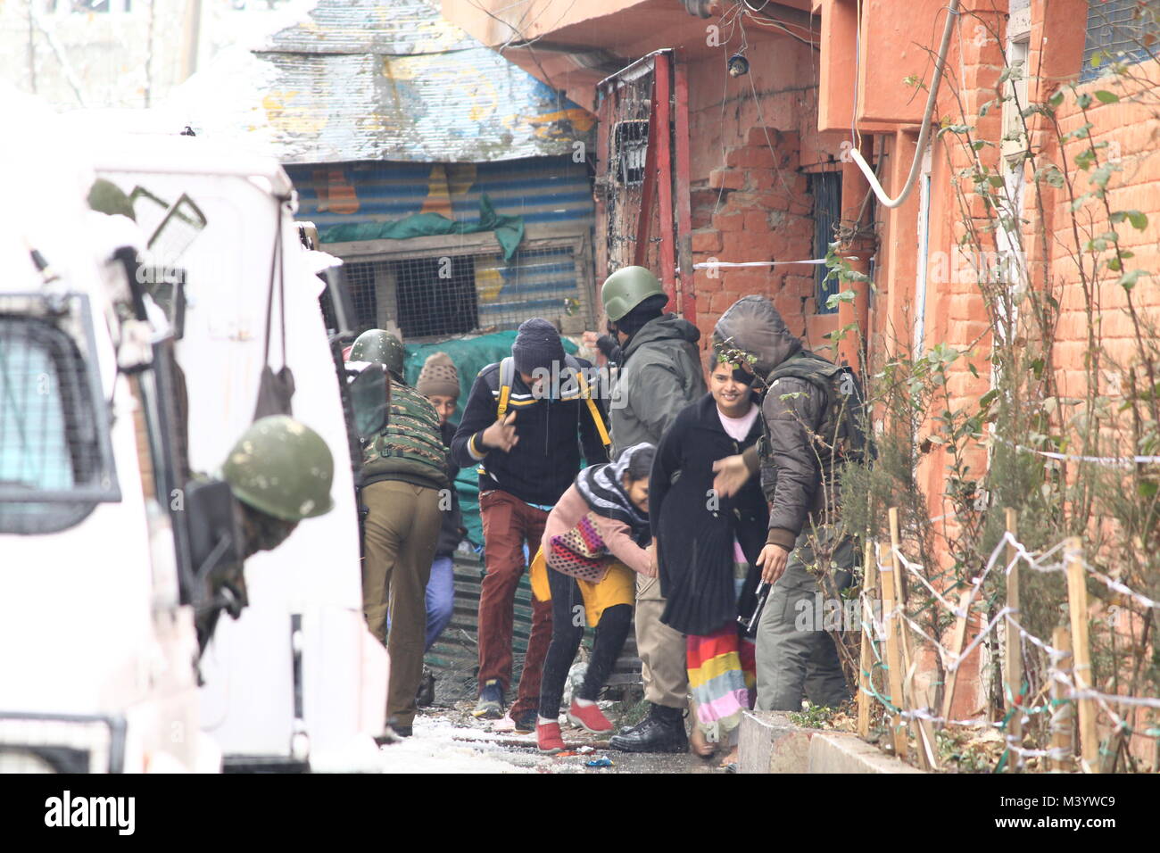 Security forces in Srinagar's Karan Nagar area are currently locked in ...