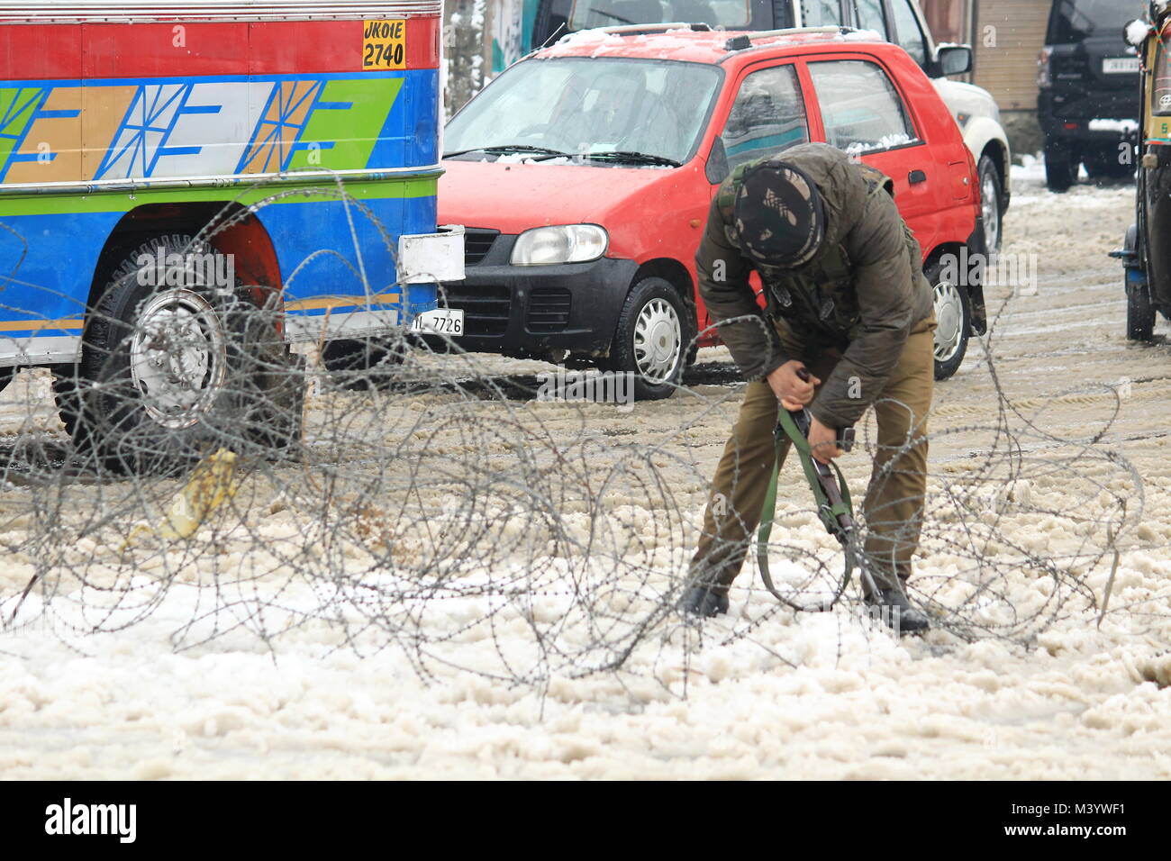 Security forces in Srinagar's Karan Nagar area are currently locked in ...