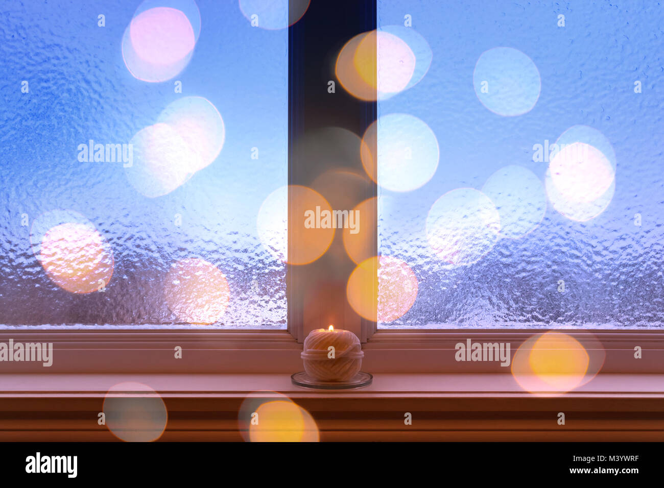 Window frosted festive hi-res stock photography and images - Alamy