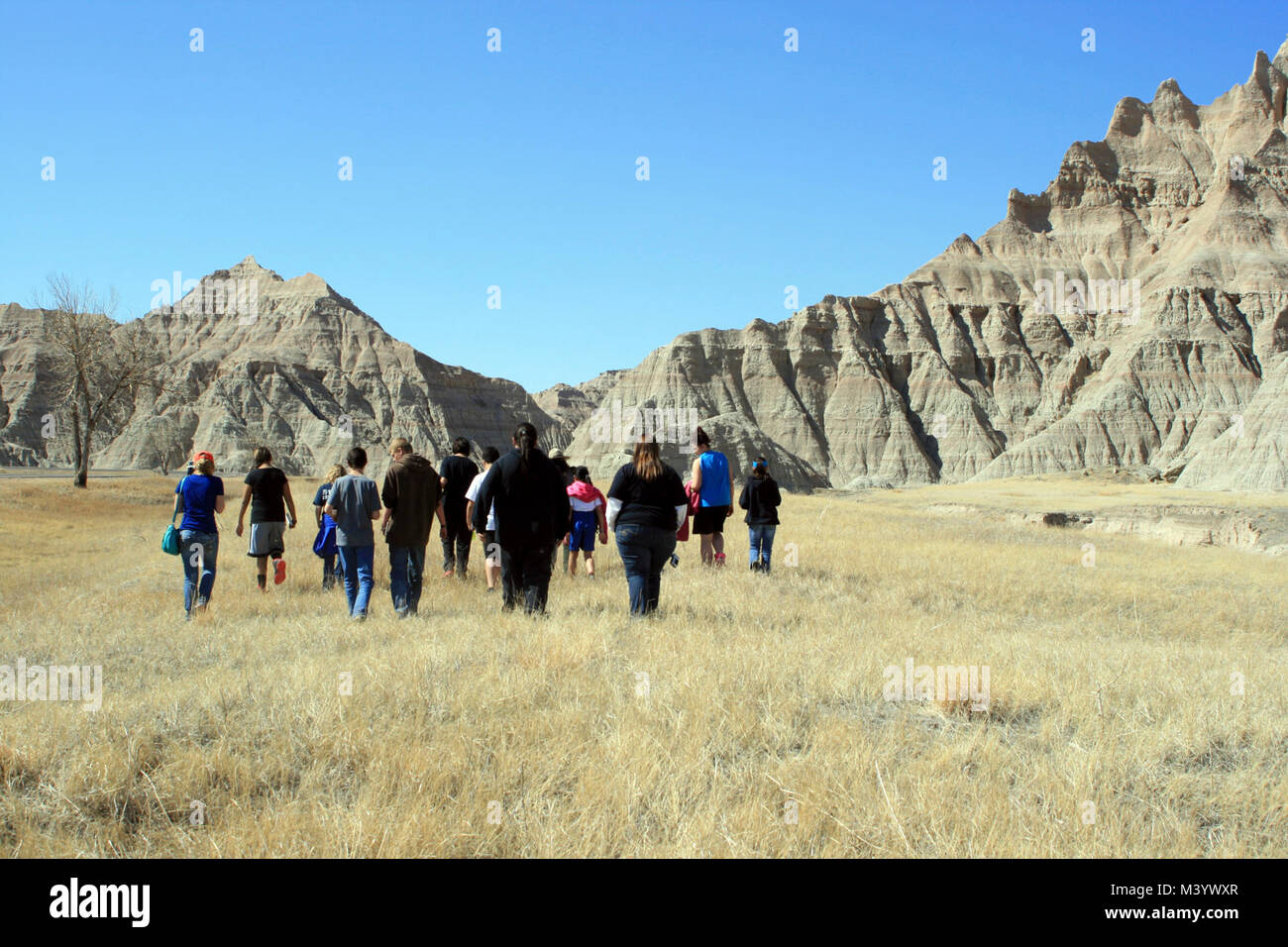 Students Hiking with a Park Ranger Stock Photo - Alamy